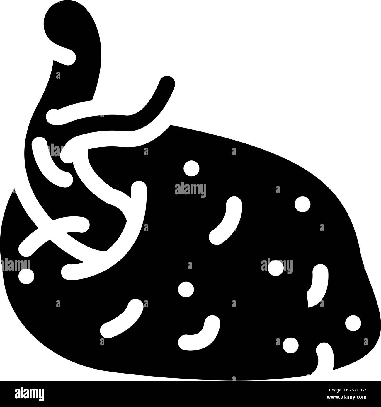 sprouted potatoes glyph icon vector. sprouted potatoes sign. isolated ...