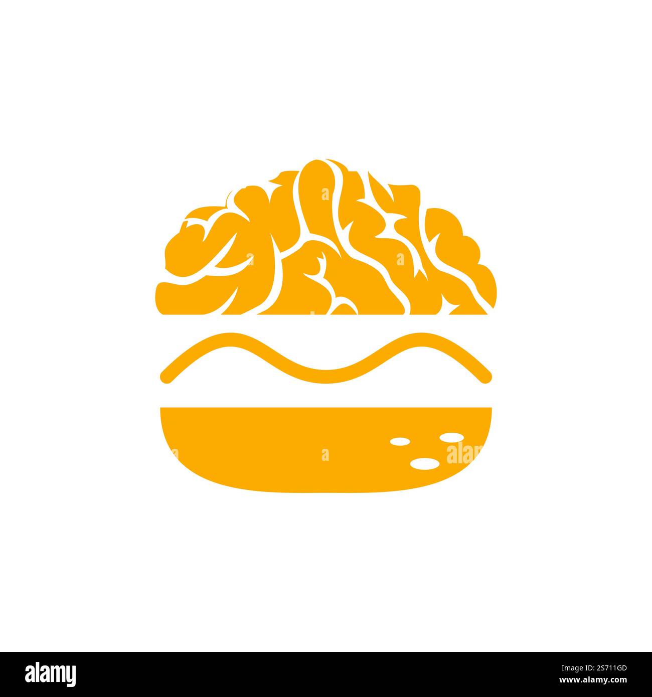 Burger Brain Vector Logo Design Template. Fast Food Cafe Logo Design ...