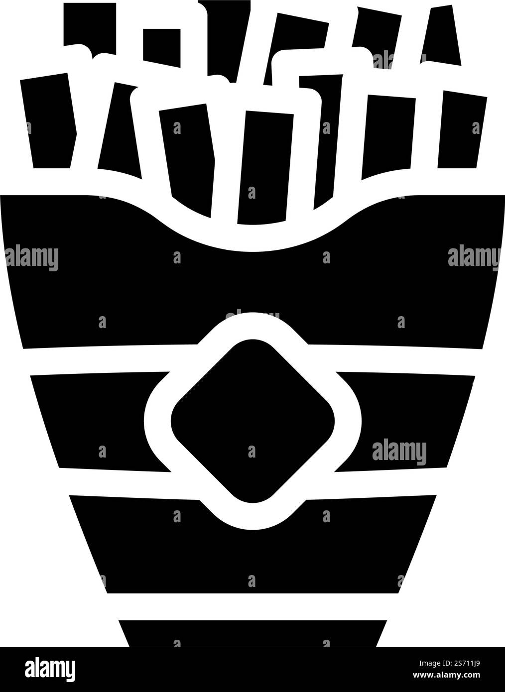 french fries glyph icon vector. french fries sign. isolated symbol ...