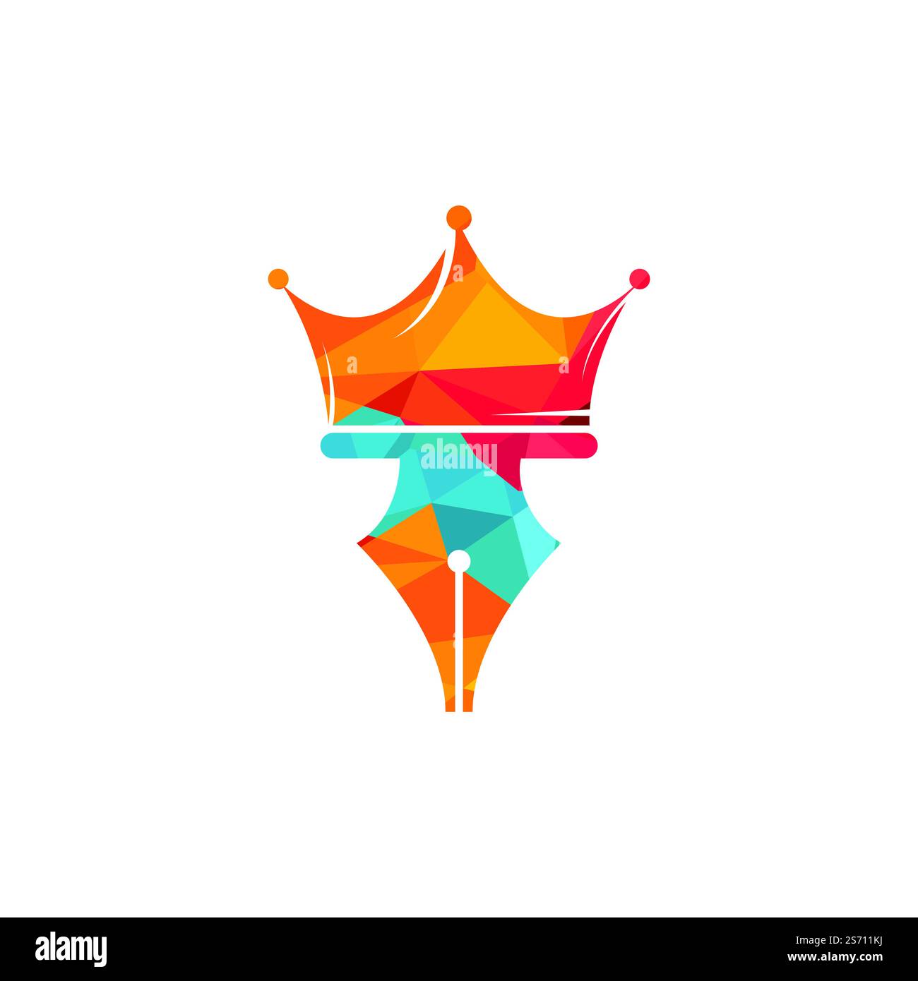King pen vector logo design. Royal Pen crown Logo design vector ...