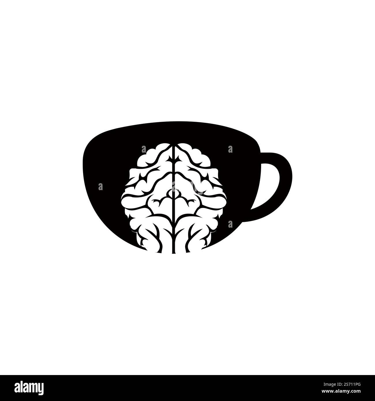 Coffee brain vector logo design Stock Vector Image & Art - Alamy