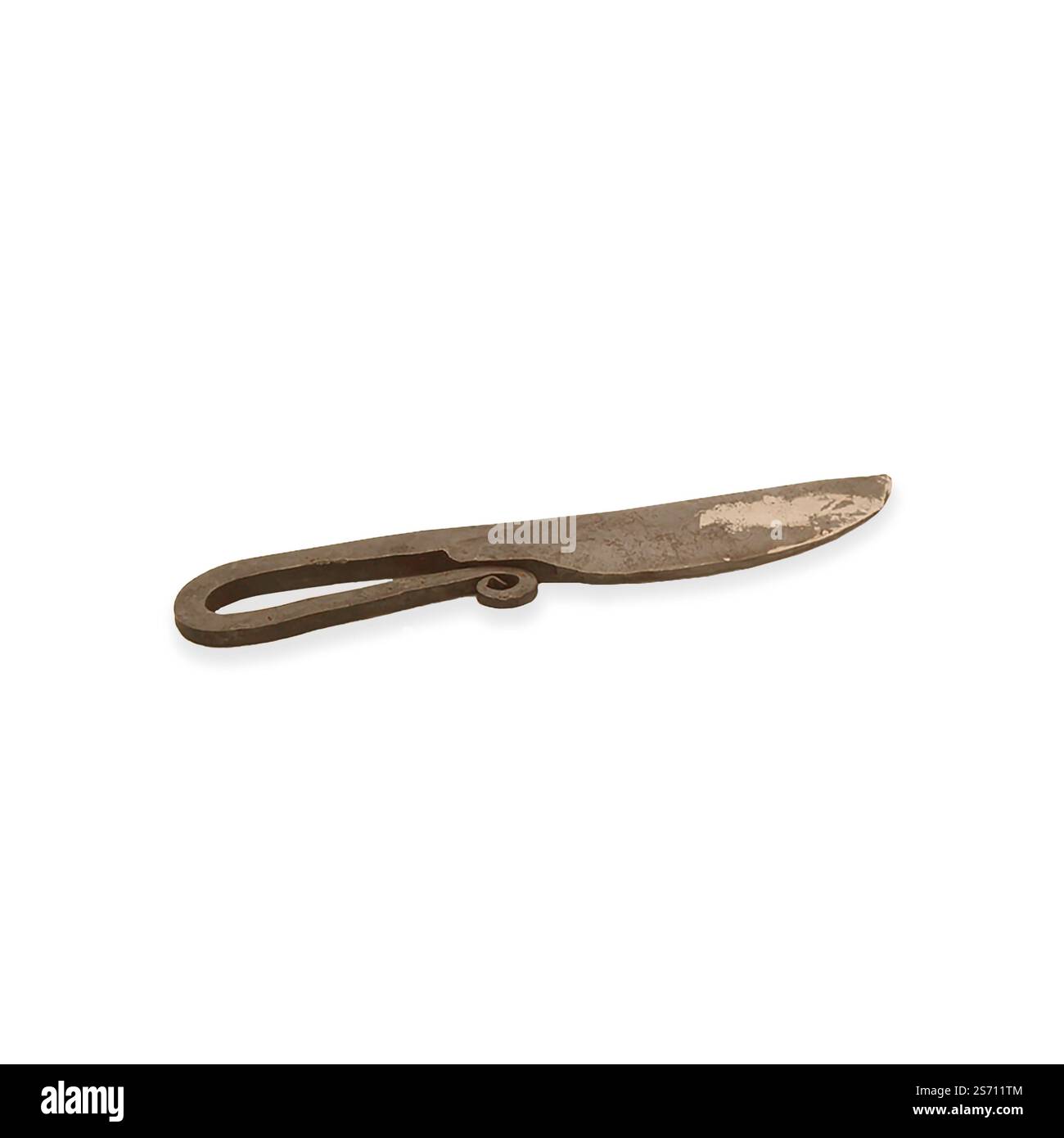Antique Craftsmanship A Unique Handmade Knife Featuring a Stylish Loop ...