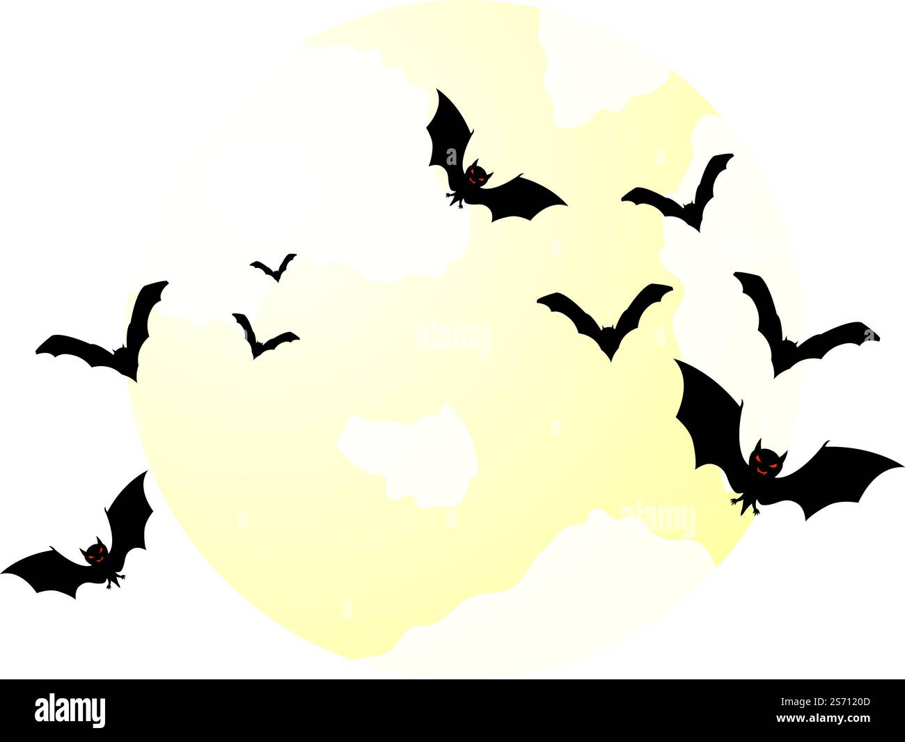 Happy Halloween theme moon element. Vector illustration Stock Vector ...