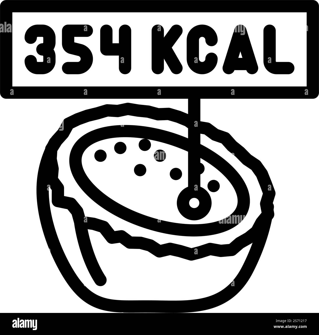 nutritional energy value line icon vector. nutritional energy value ...