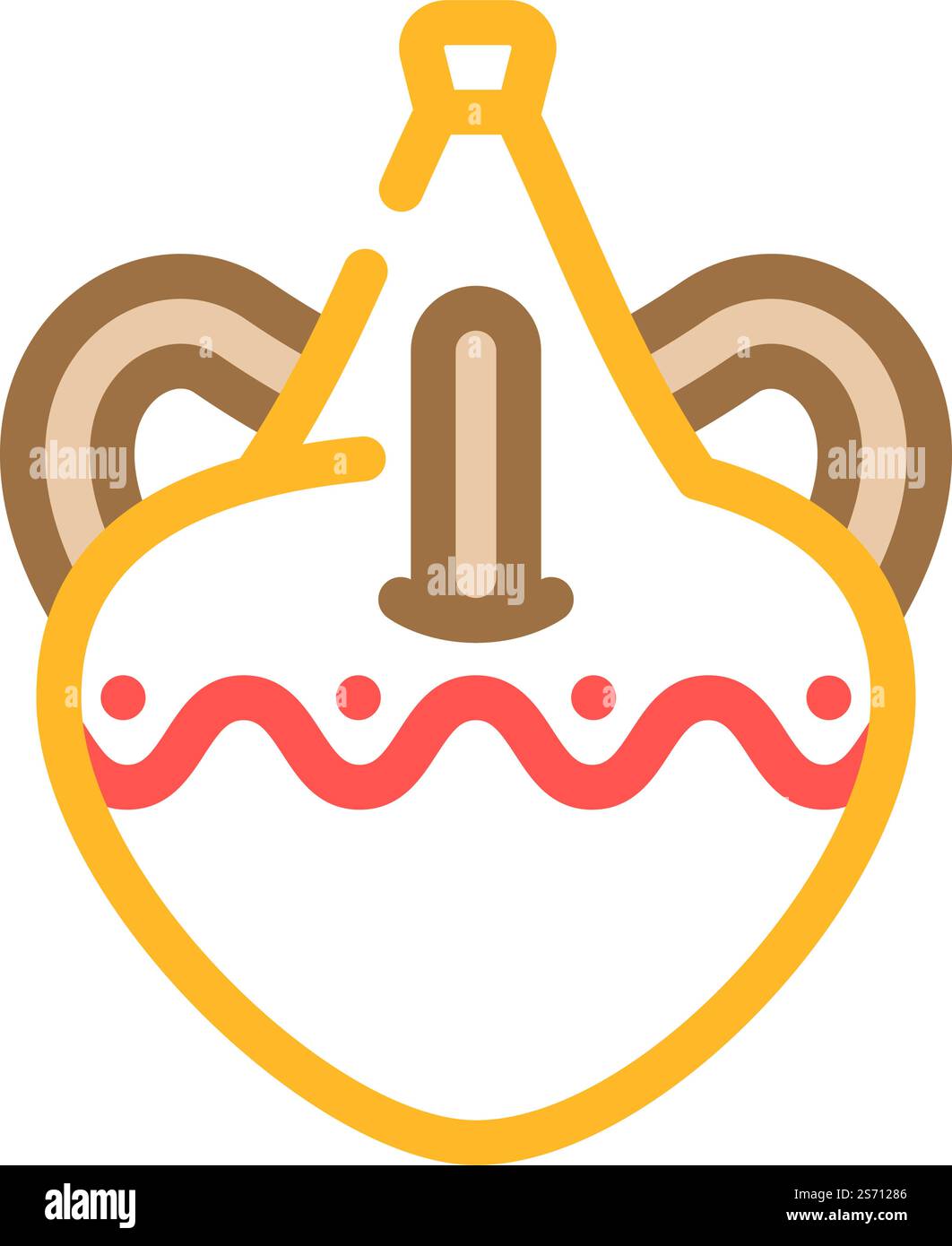 brown clay crockery color icon vector. brown clay crockery sign ...