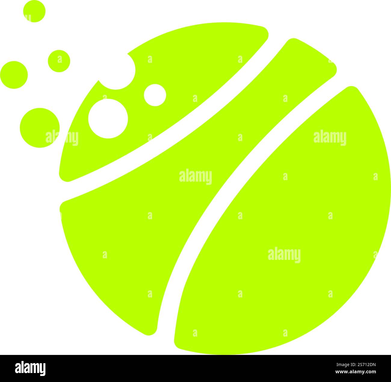 Tennis ball logo vector flat design template Stock Vector Image & Art ...