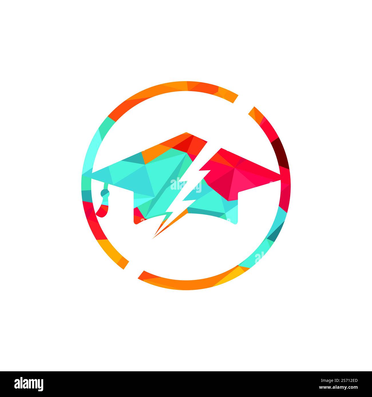 Flash student vector logo template. Education logo with graduation cap ...