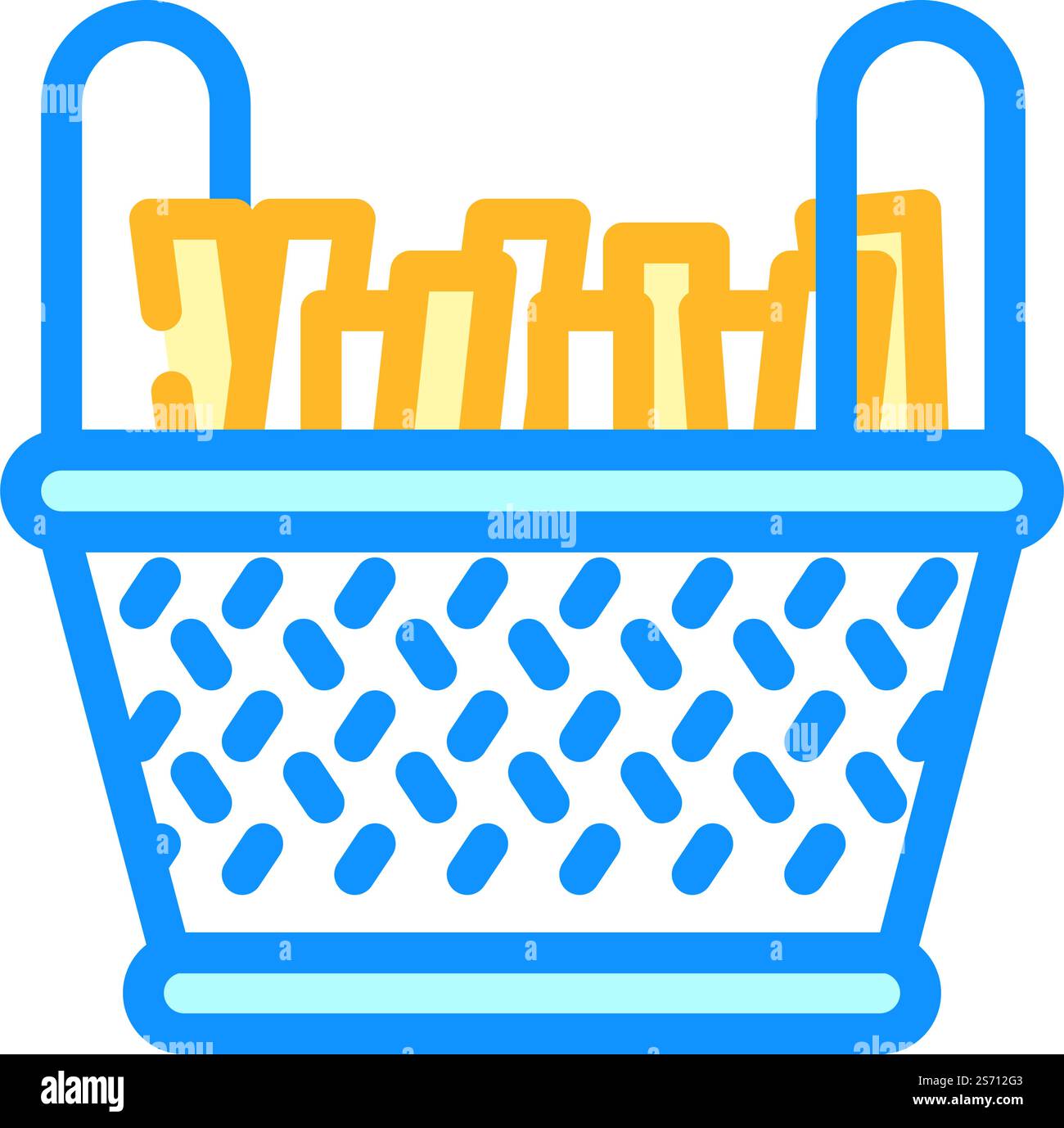 deep fry potatoes color icon vector. deep fry potatoes sign. isolated ...