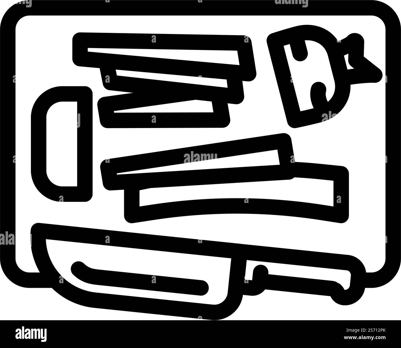 strip cut slice carrot line icon vector. strip cut slice carrot sign ...