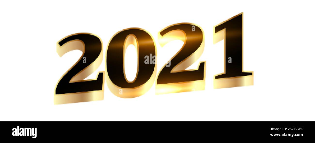 Stylish embossed italic 2021 on white background Stock Vector Image ...