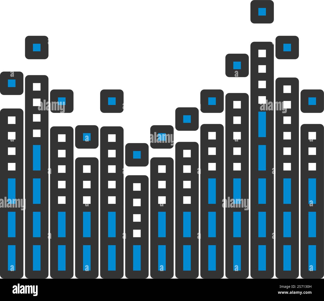 Graphic Equalizer Icon. Editable Bold Outline With Color Fill Design. Vector Illustration Stock ...