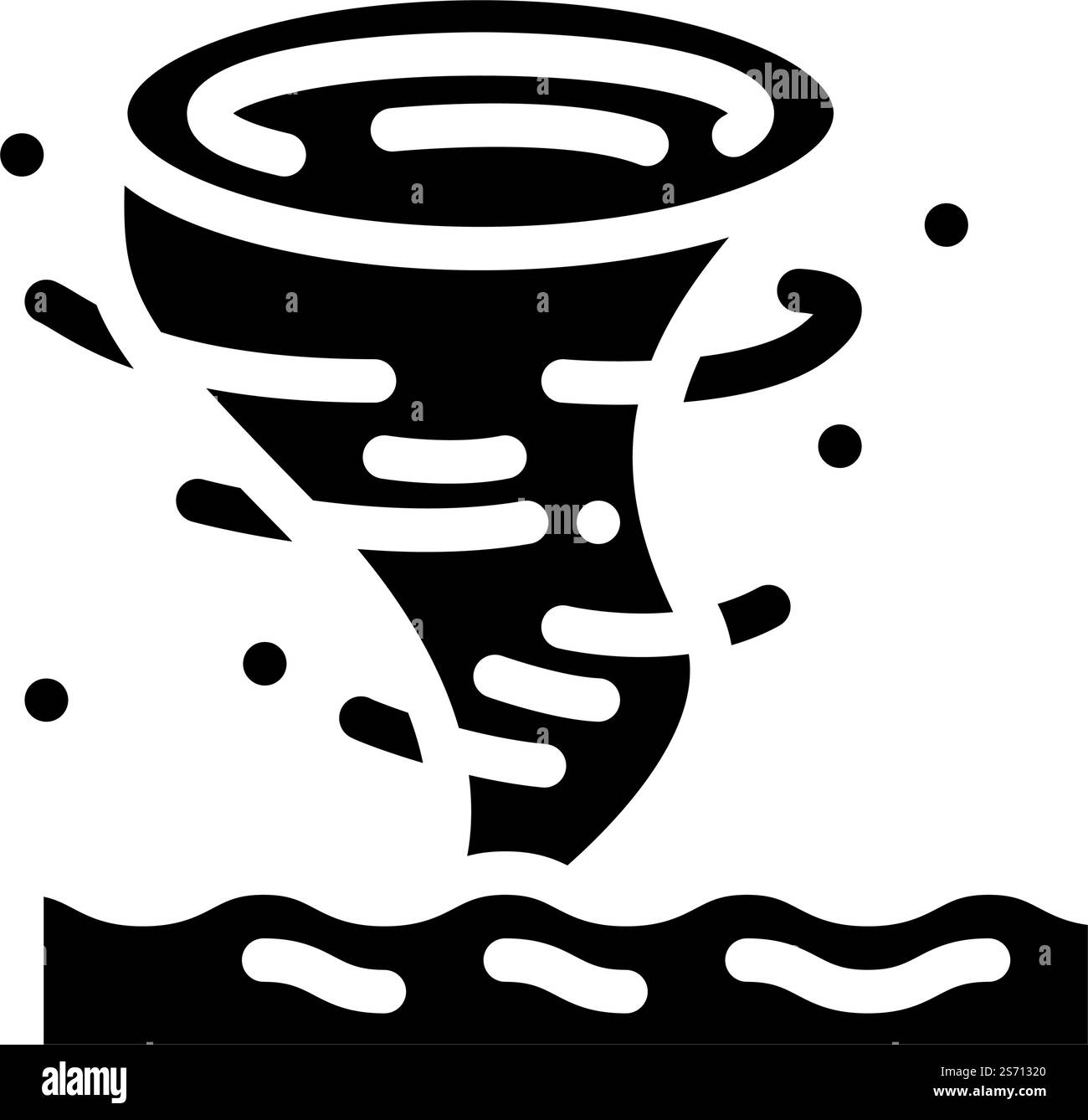 hurricane weather glyph icon vector. hurricane weather sign. isolated ...