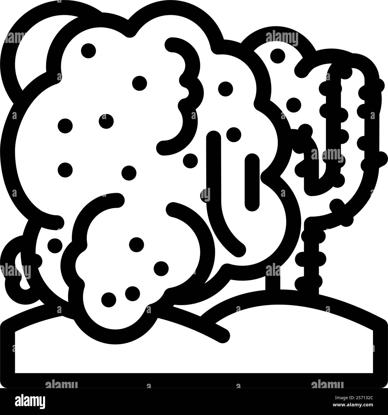 sandstorm weather line icon vector. sandstorm weather sign. isolated ...