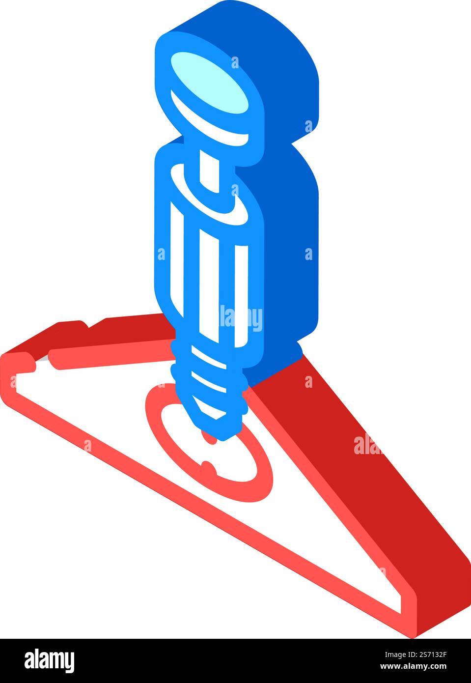 insert metal screw assembly furniture isometric icon vector. insert ...