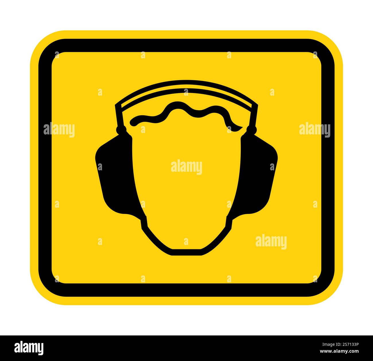Hearing Protection Symbol Floor Sign Stock Vector Image & Art - Alamy