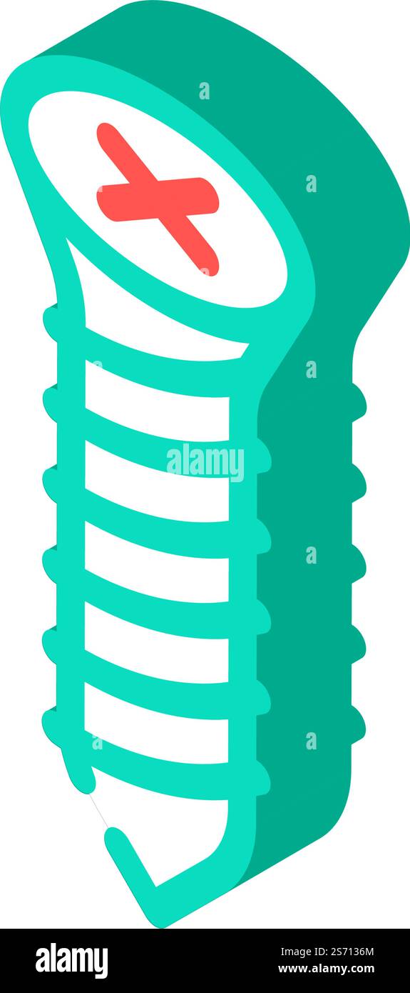 bolt metal assembly isometric icon vector. bolt metal assembly sign ...