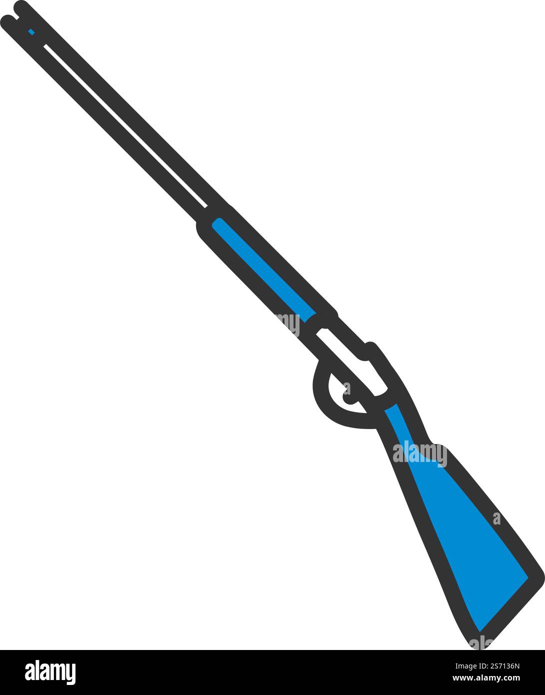 Icon Of Hunting Gun. Editable Bold Outline With Color Fill Design ...