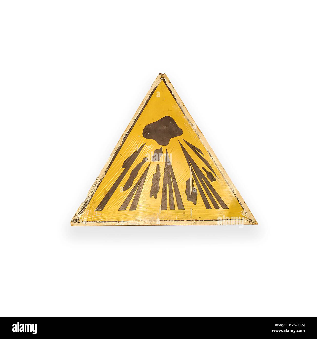 Attention A Warning Sign Indicating a Volcanic Eruption is Present in ...