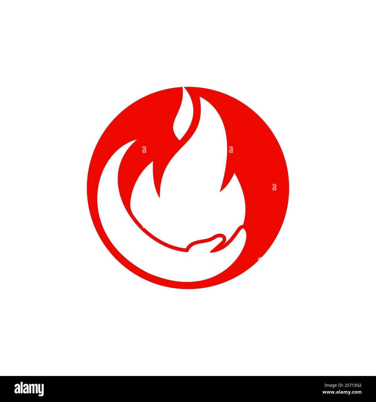 Fire care vector logo design concept. Hand and fire icon logo design ...