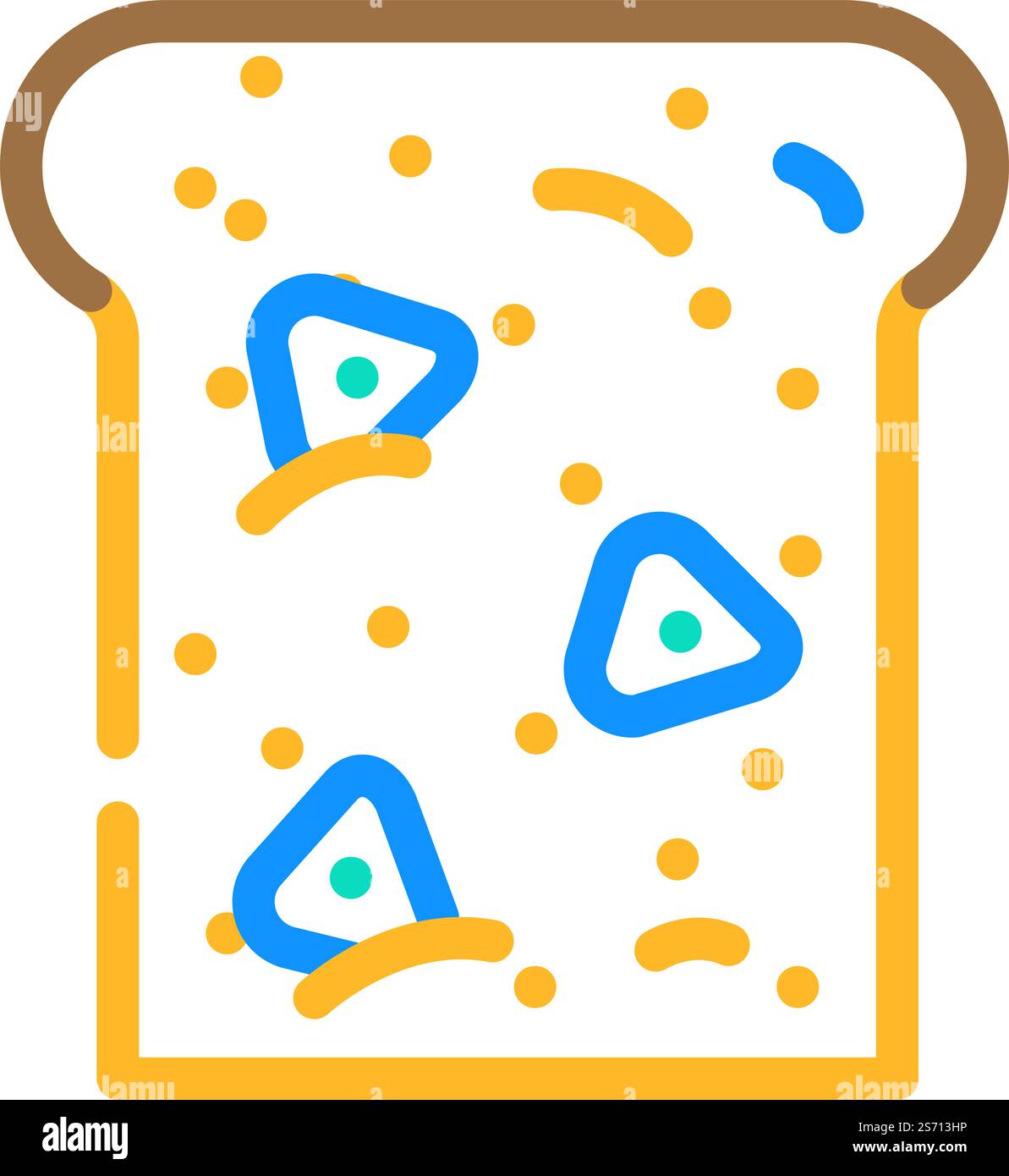 bread garlic color icon vector. bread garlic sign. isolated symbol ...