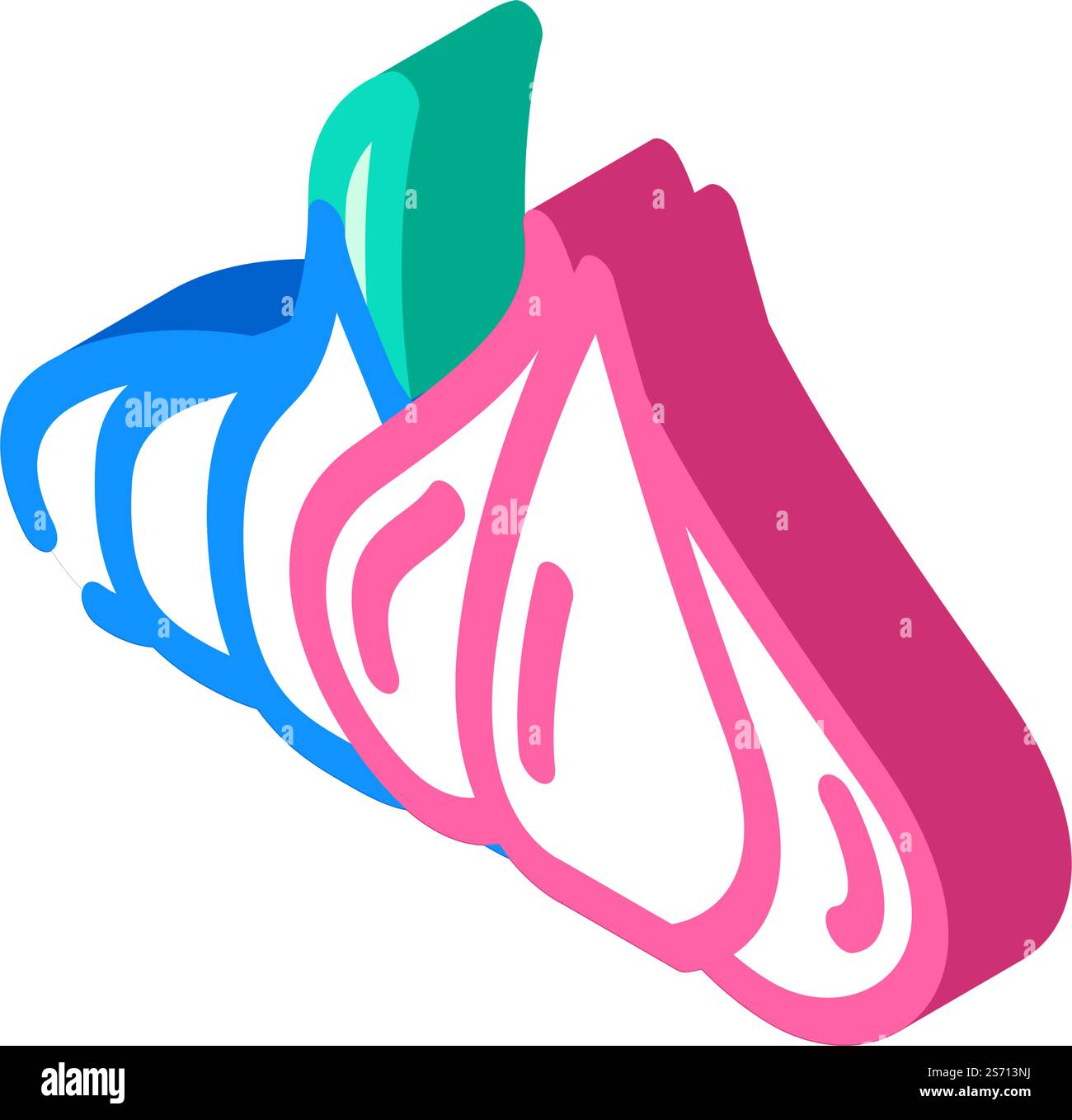 ripe garlic isometric icon vector. ripe garlic sign. isolated symbol ...