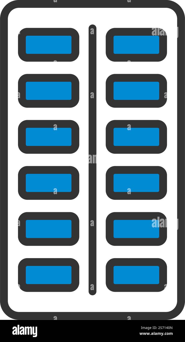 Watercolor Paint-box Icon. Editable Bold Outline With Color Fill Design ...