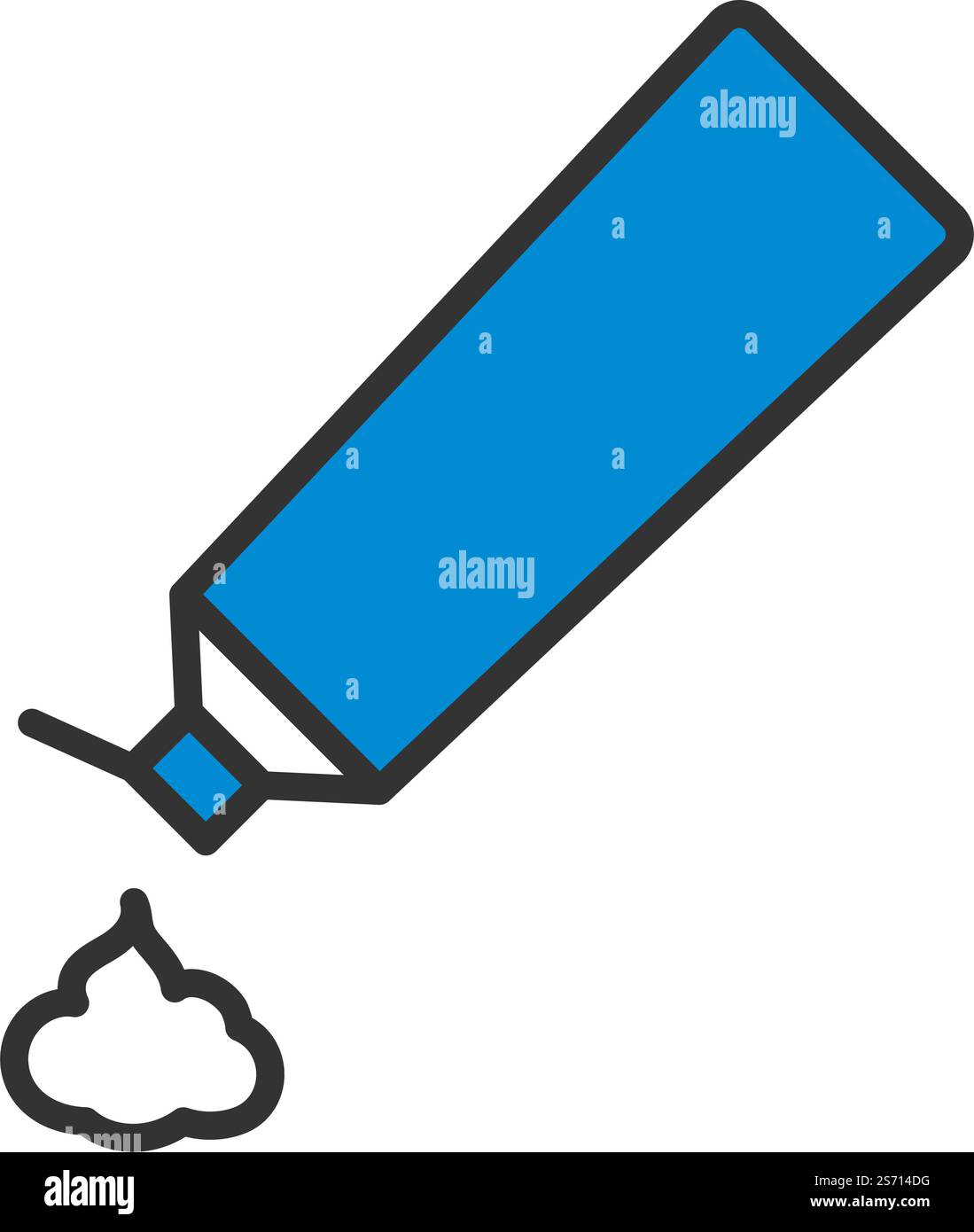 Toothpaste Tube Icon. Editable Bold Outline With Color Fill Design ...