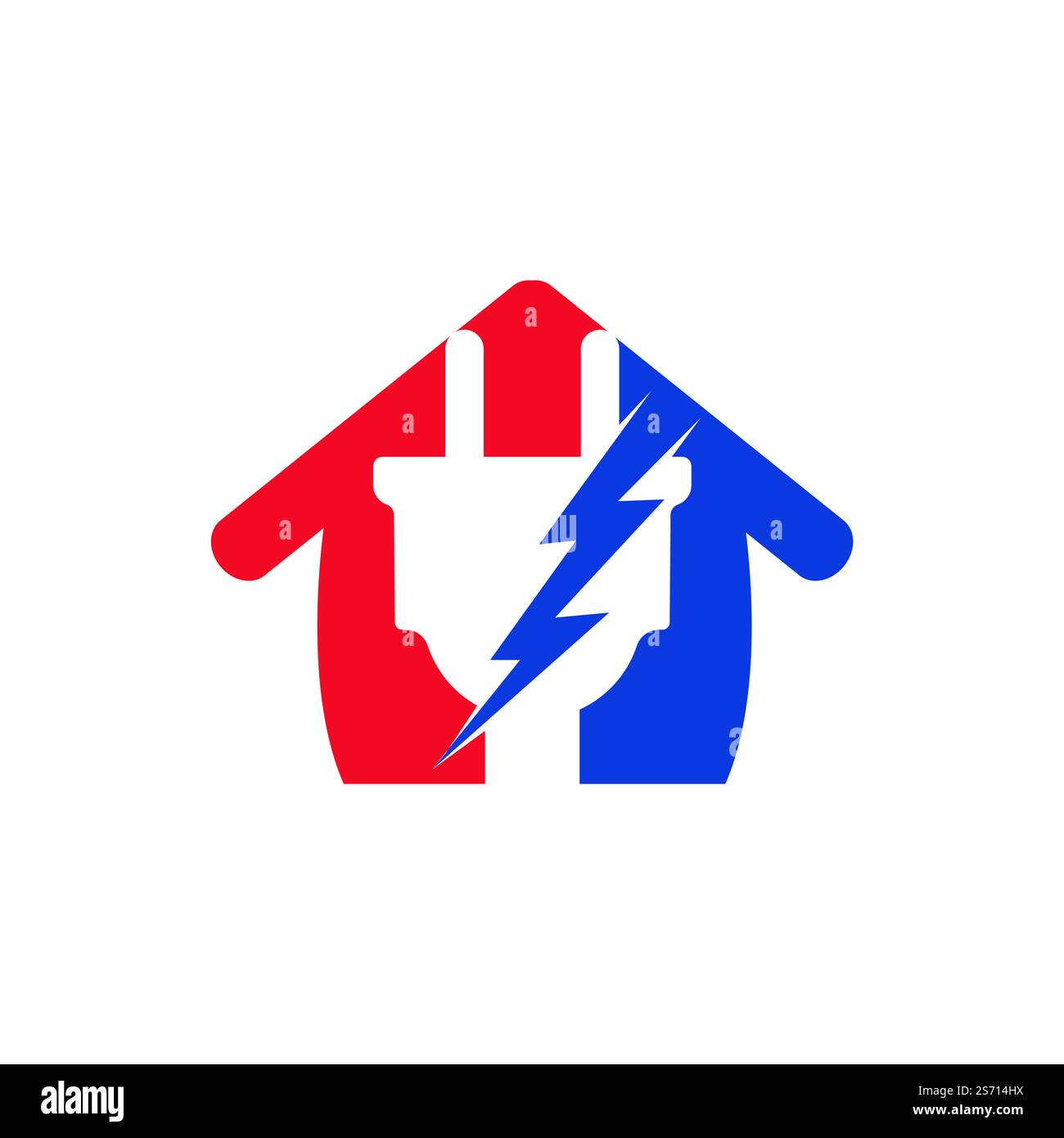 Electrical plug and thunderbolt vector logo design. Power energy symbol ...
