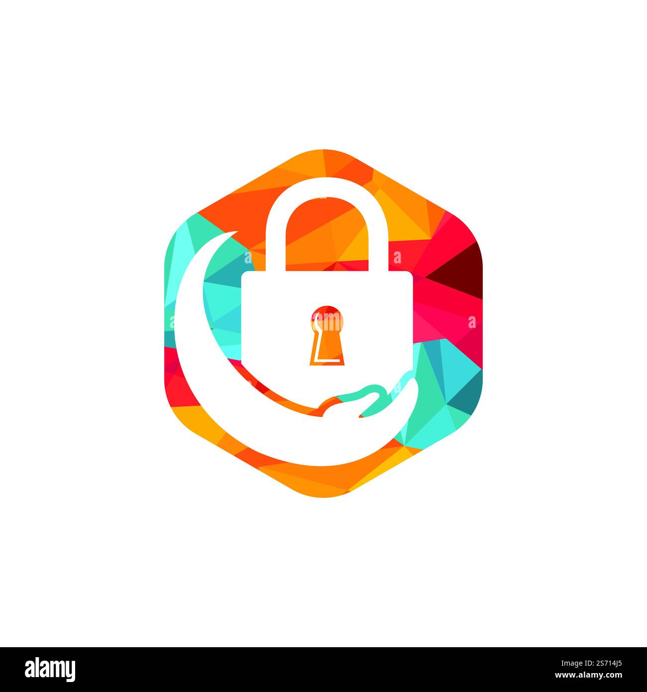 Security care vector logo design template. Vector illustration of hand ...