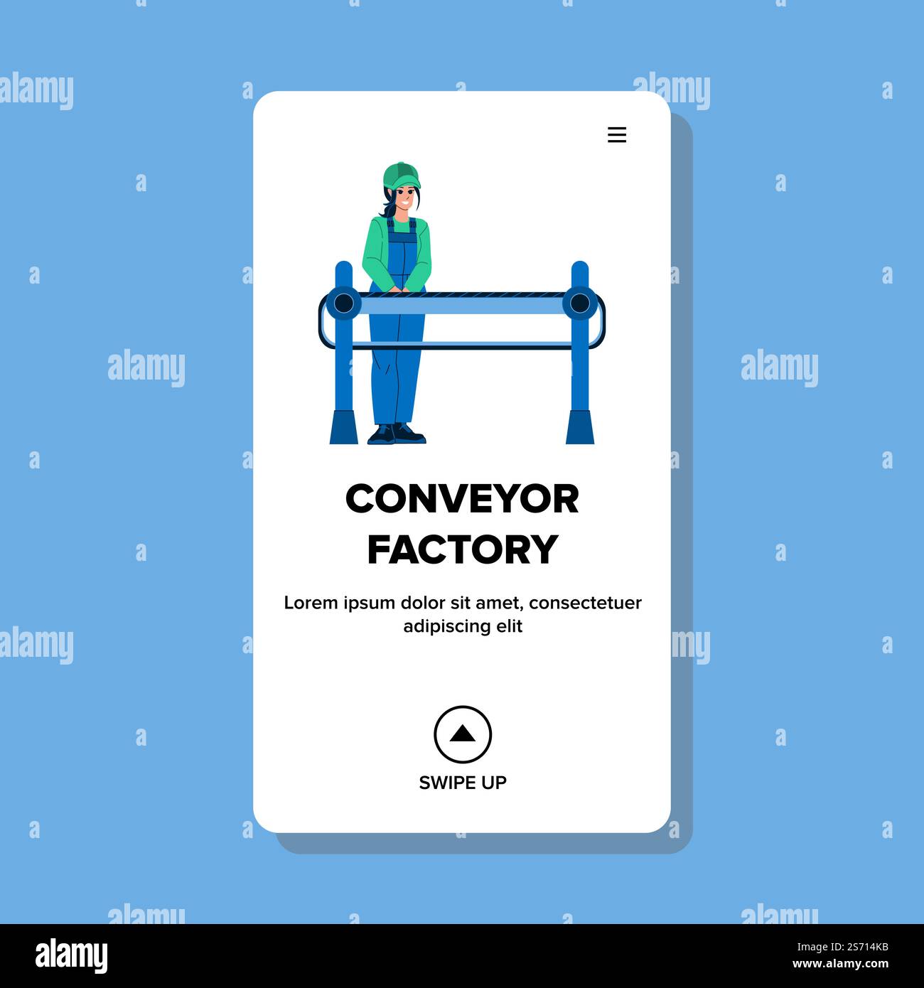 conveyor factory vector. production industry, business machine ...