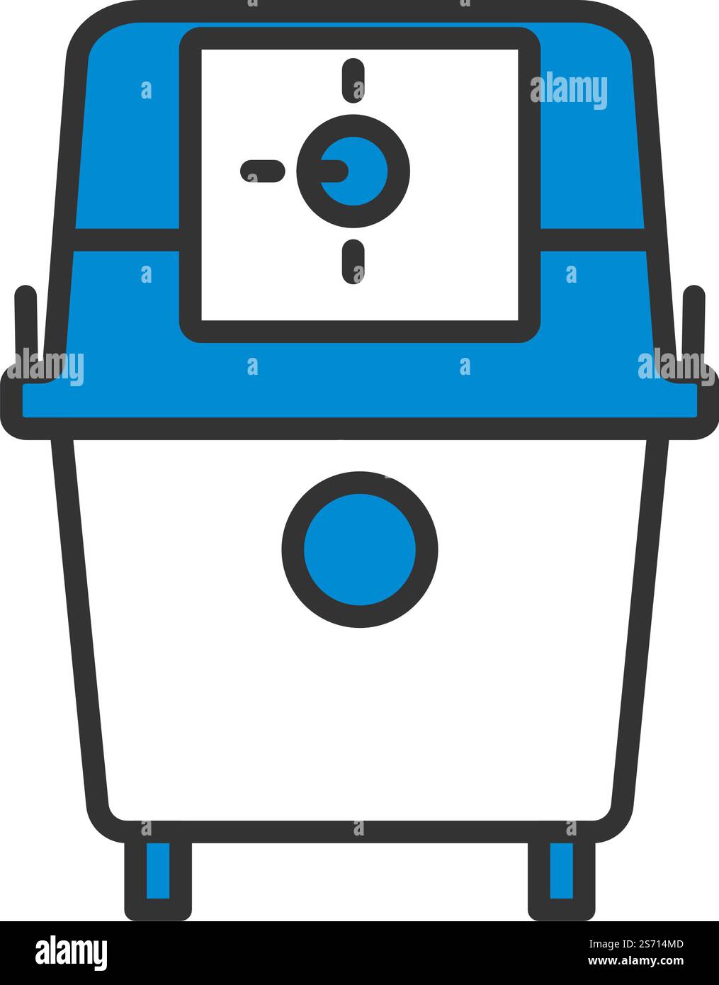 Icon Of Vacuum Cleaner. Editable Bold Outline With Color Fill Design ...