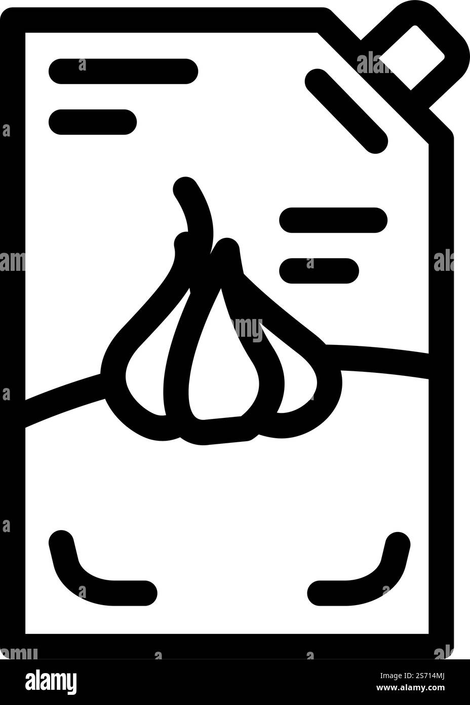 sauce garlic line icon vector. sauce garlic sign. isolated contour ...
