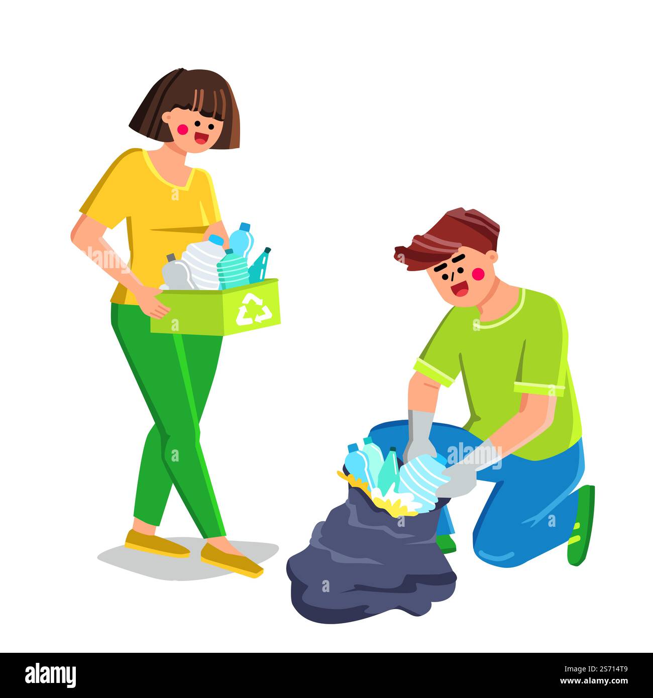 clean beach vector. sea plastic, trash volunteer, nature garbage ...