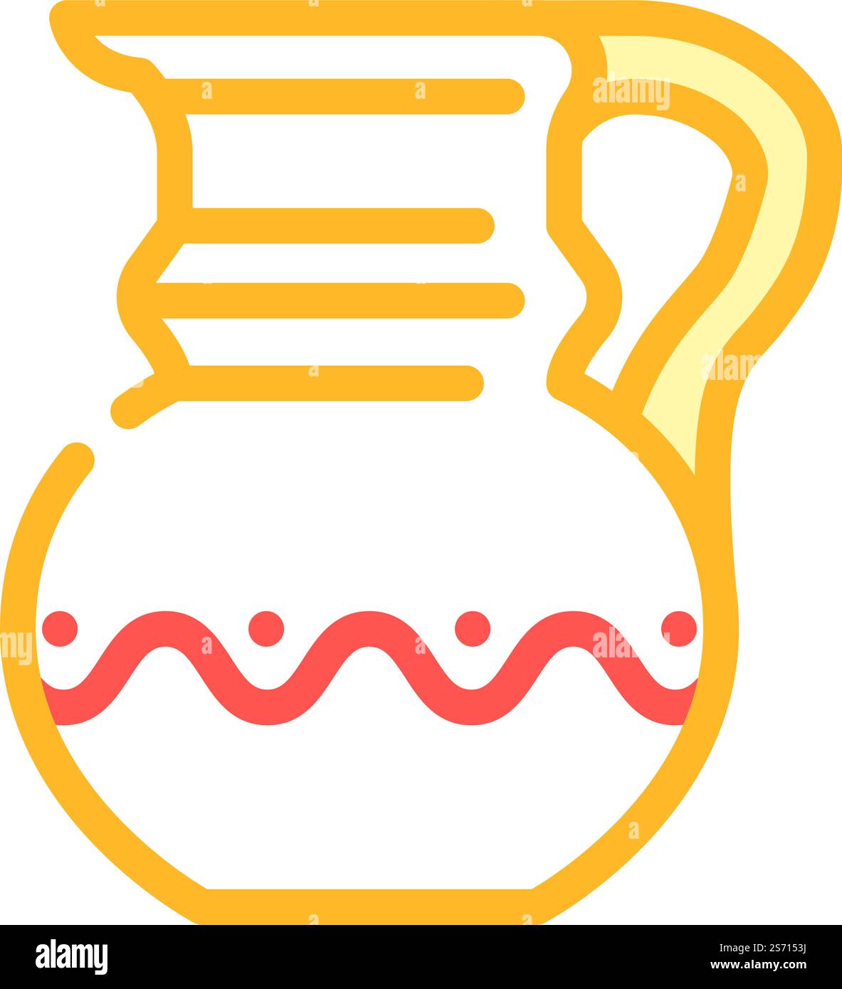 old clay crockery color icon vector. old clay crockery sign. isolated ...