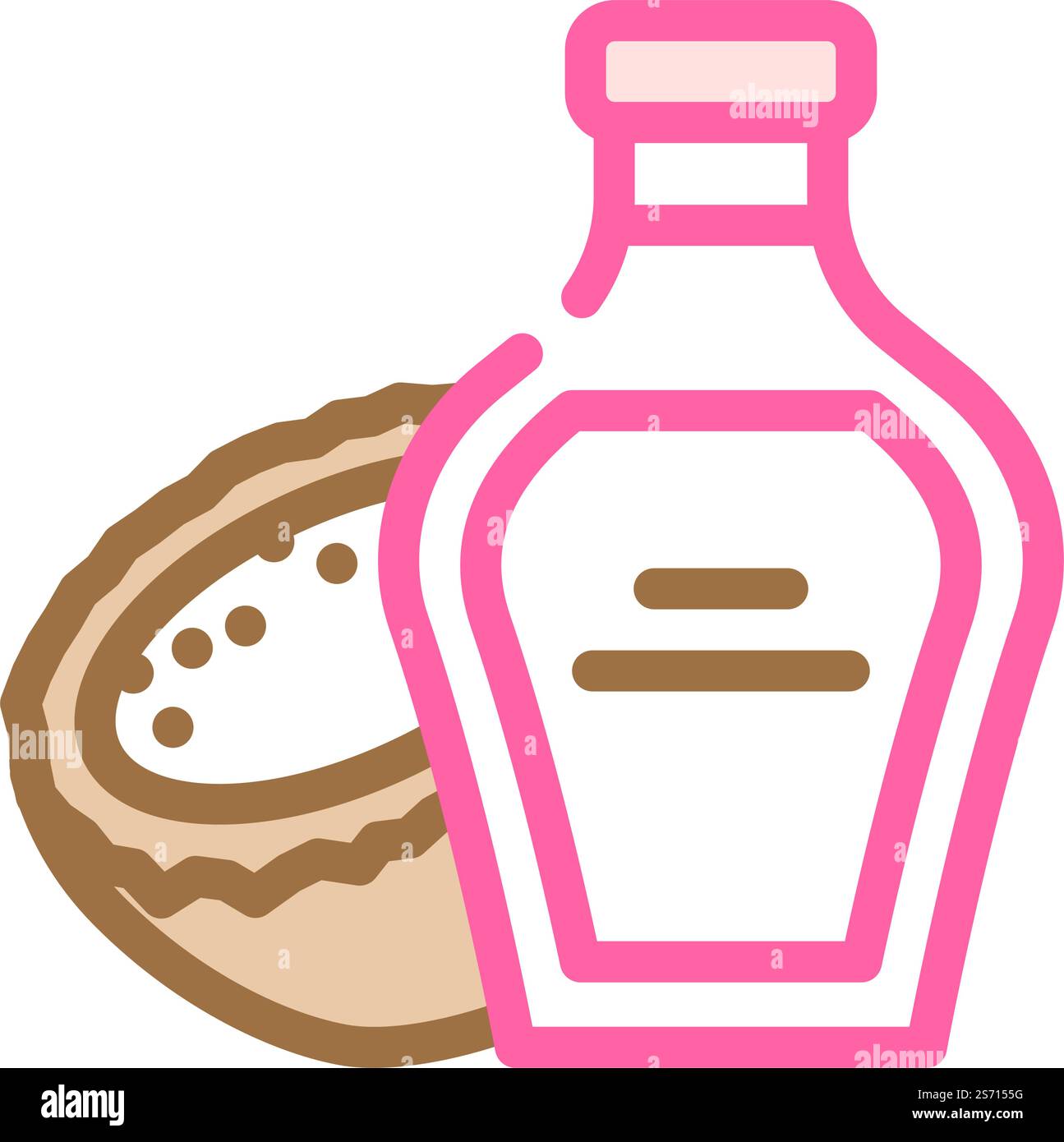 syrup coconut tropical color icon vector. syrup coconut tropical sign ...