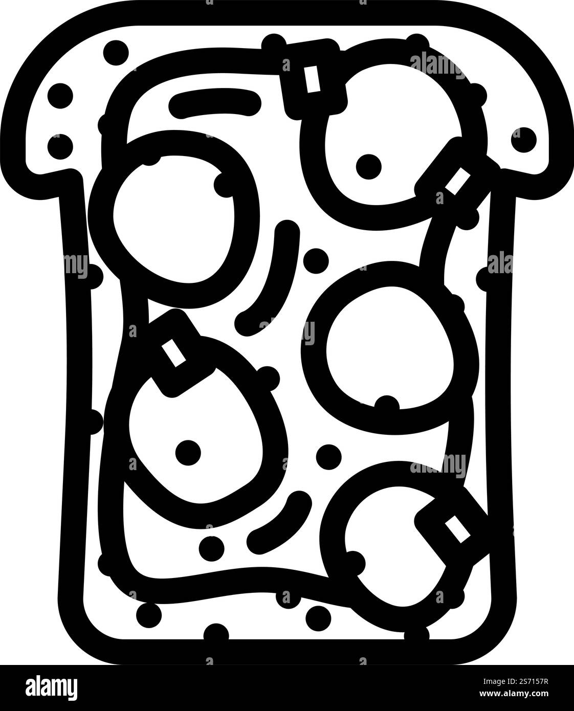 sandwich radish line icon vector. sandwich radish sign. isolated ...