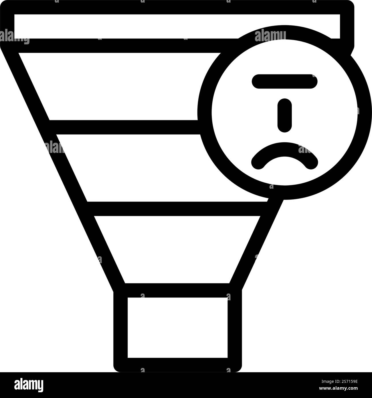 cold leads line icon vector. cold leads sign. isolated contour symbol ...