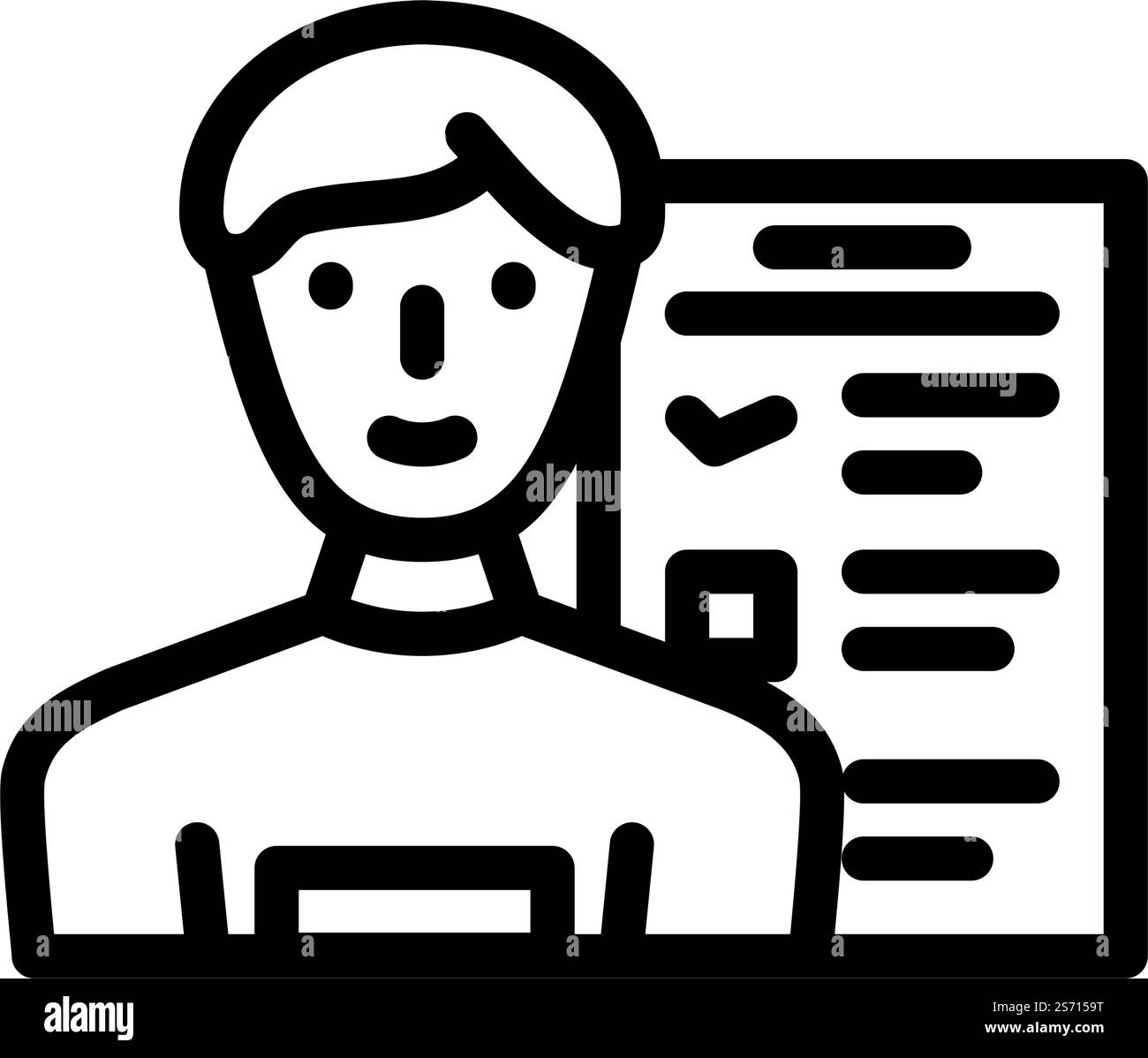 hql highly qualified lead line icon vector. hql highly qualified lead ...