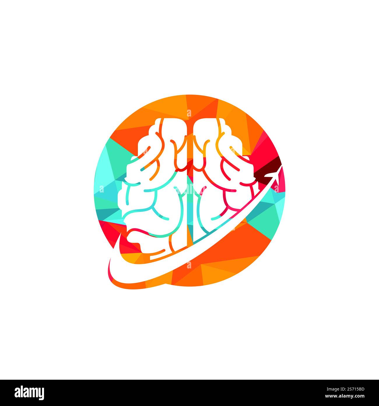 Smart travel vector logo design. Brain travel logo icon design Stock ...