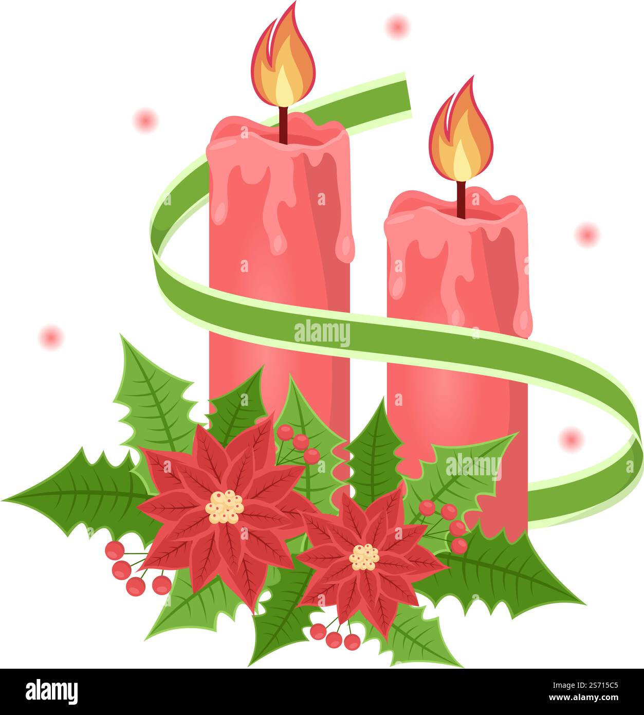 Advent candles burning in Stock Vector Images - Alamy