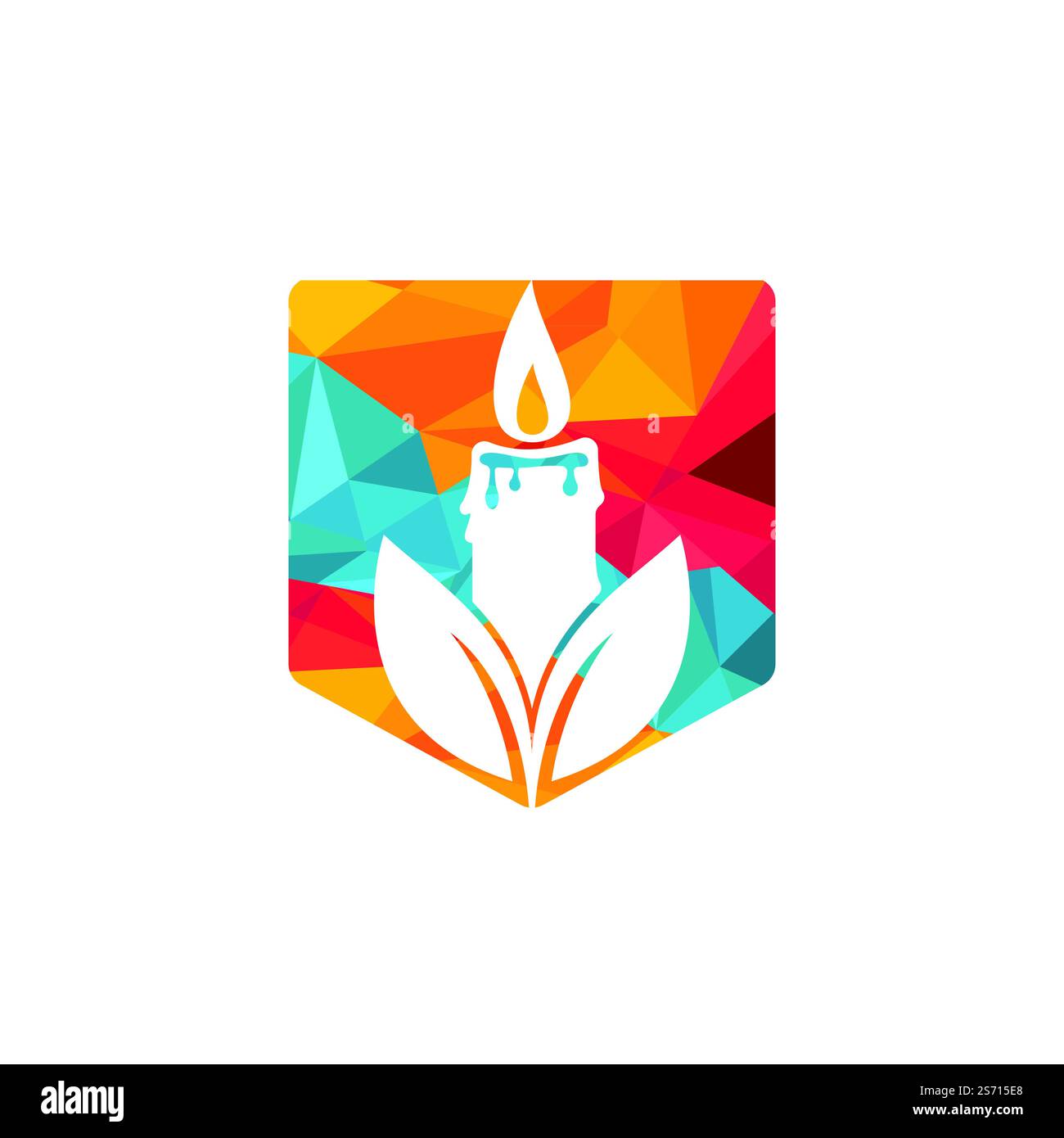 Candle leaf vector logo design. Eco candle logo design concept Stock ...