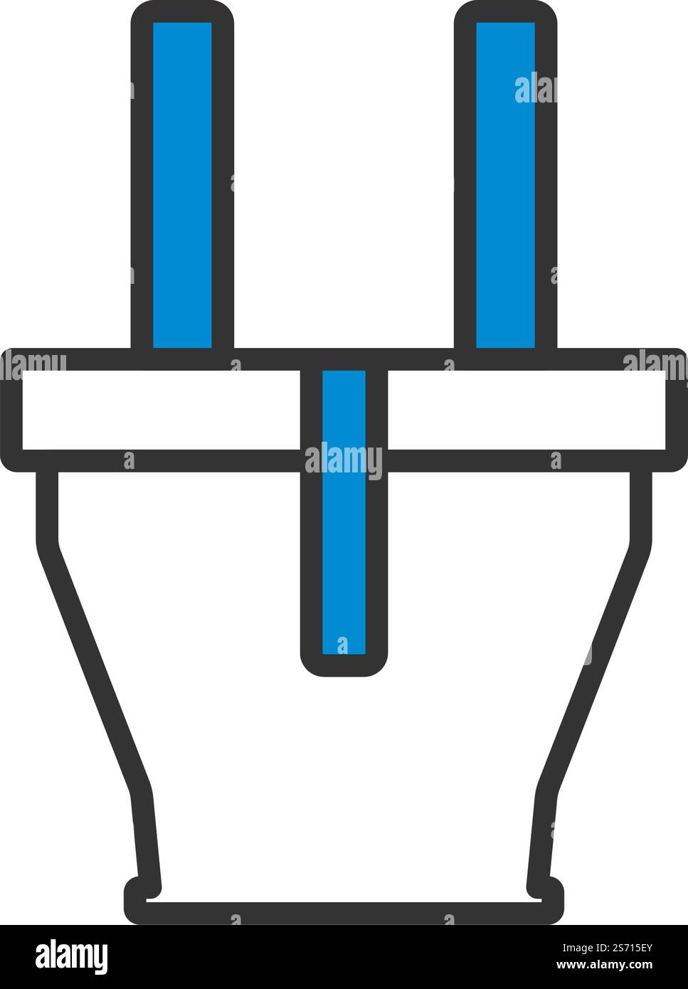 Electrical Plug Icon. Editable Bold Outline With Color Fill Design ...