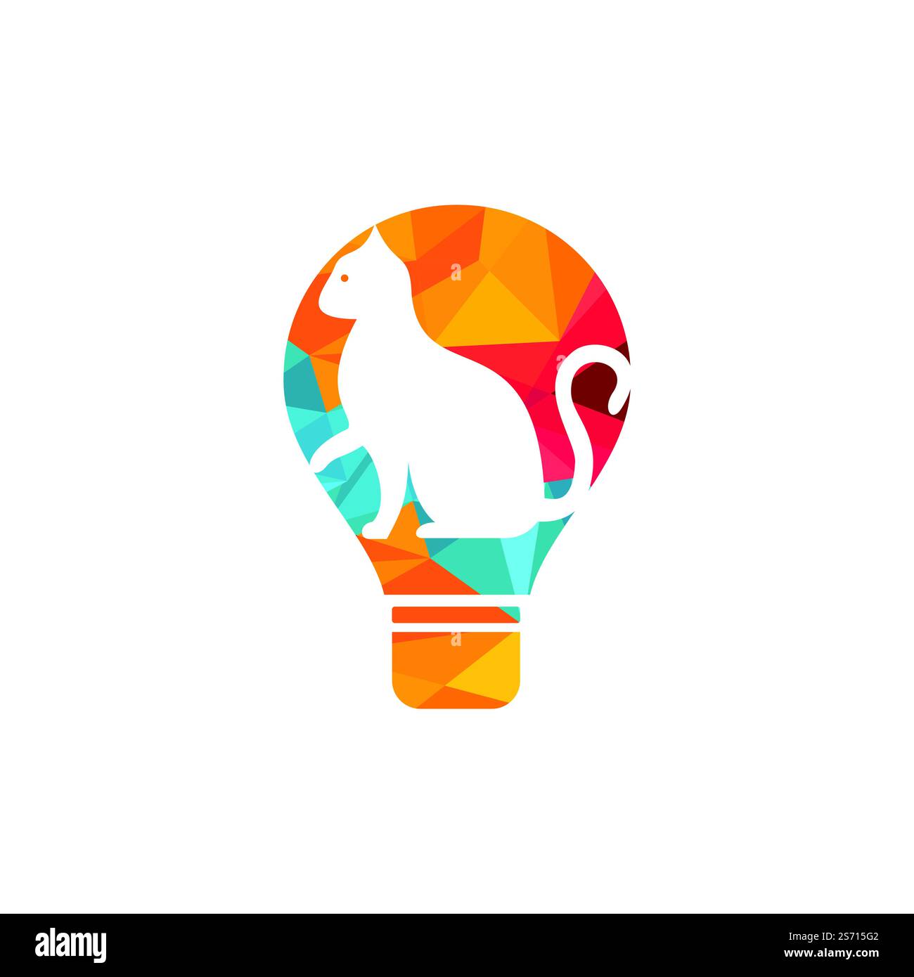Cat bulb vector logo design Stock Vector Image & Art - Alamy