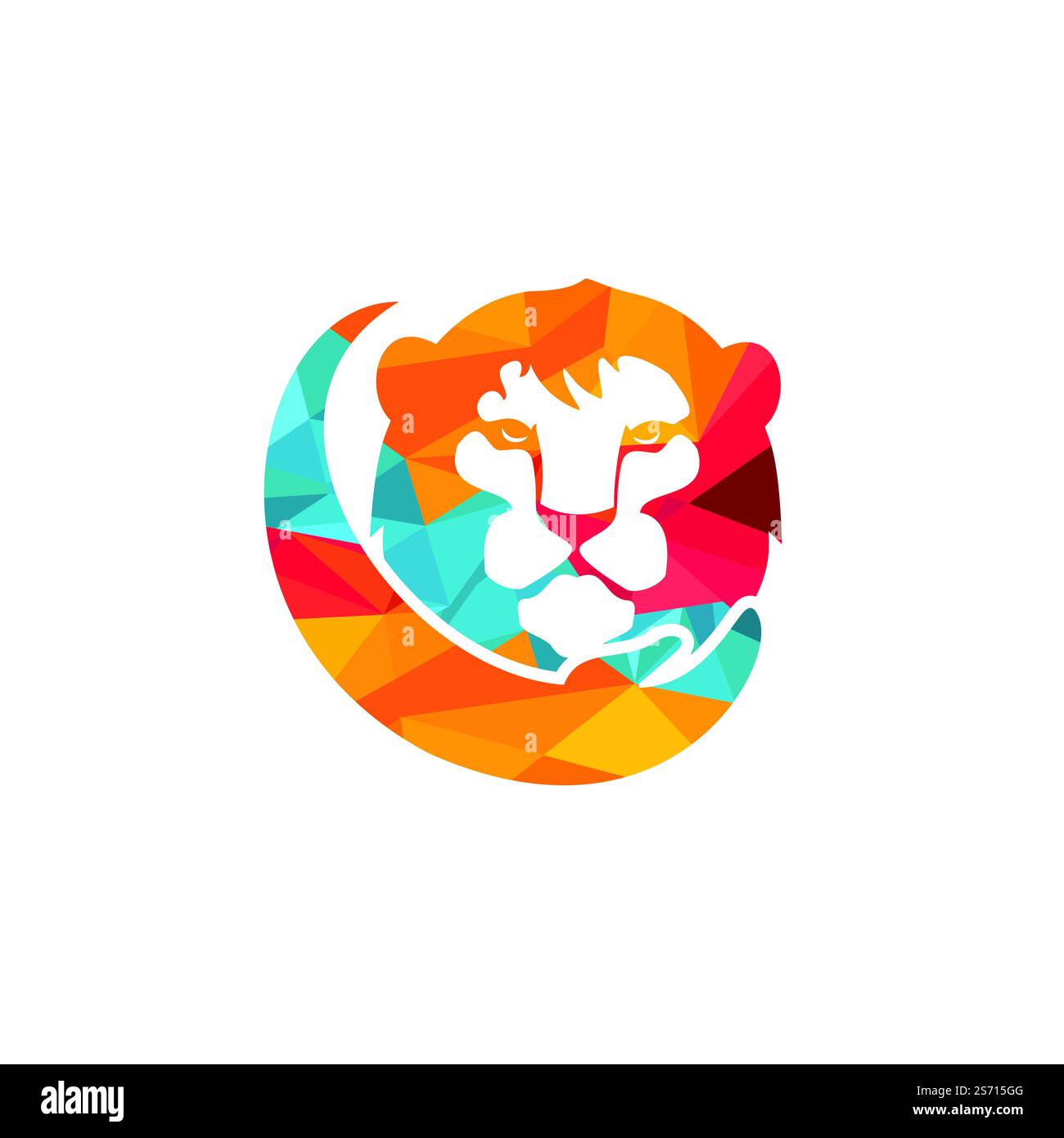 Lion care vector logo design concept. Human hand and lion icon Stock ...
