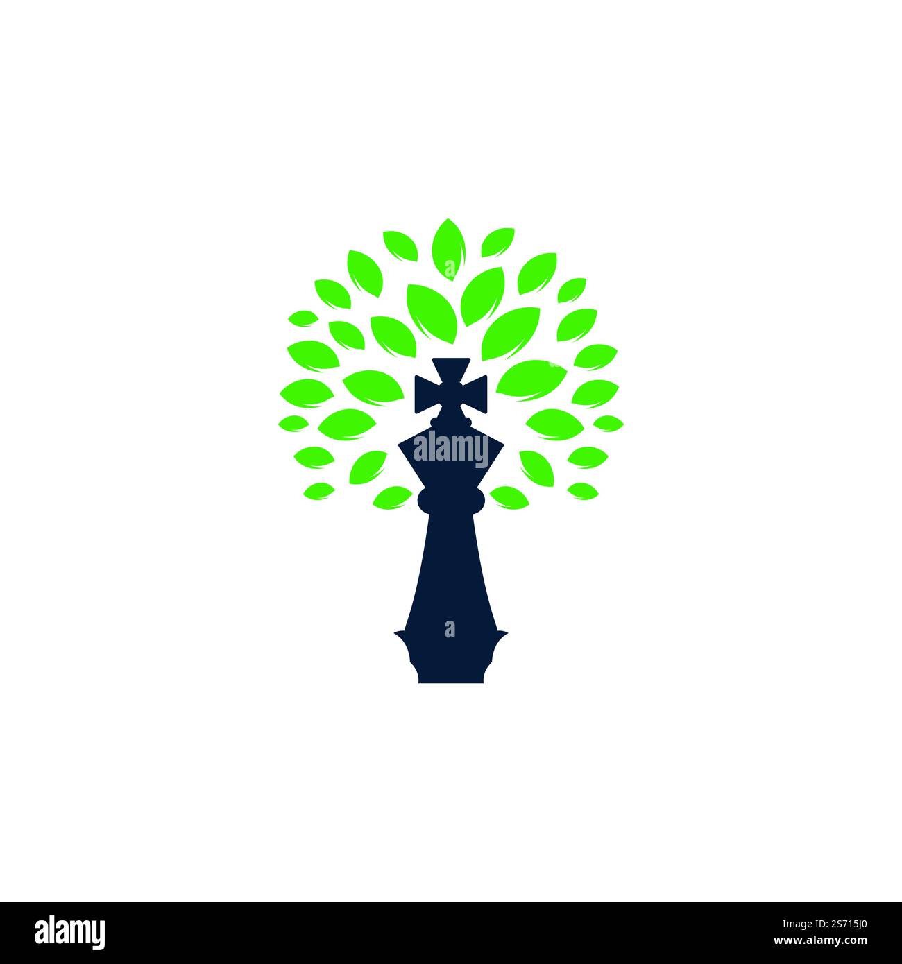 Chess tree vector logo design. Nature green strategy logo concept Stock ...
