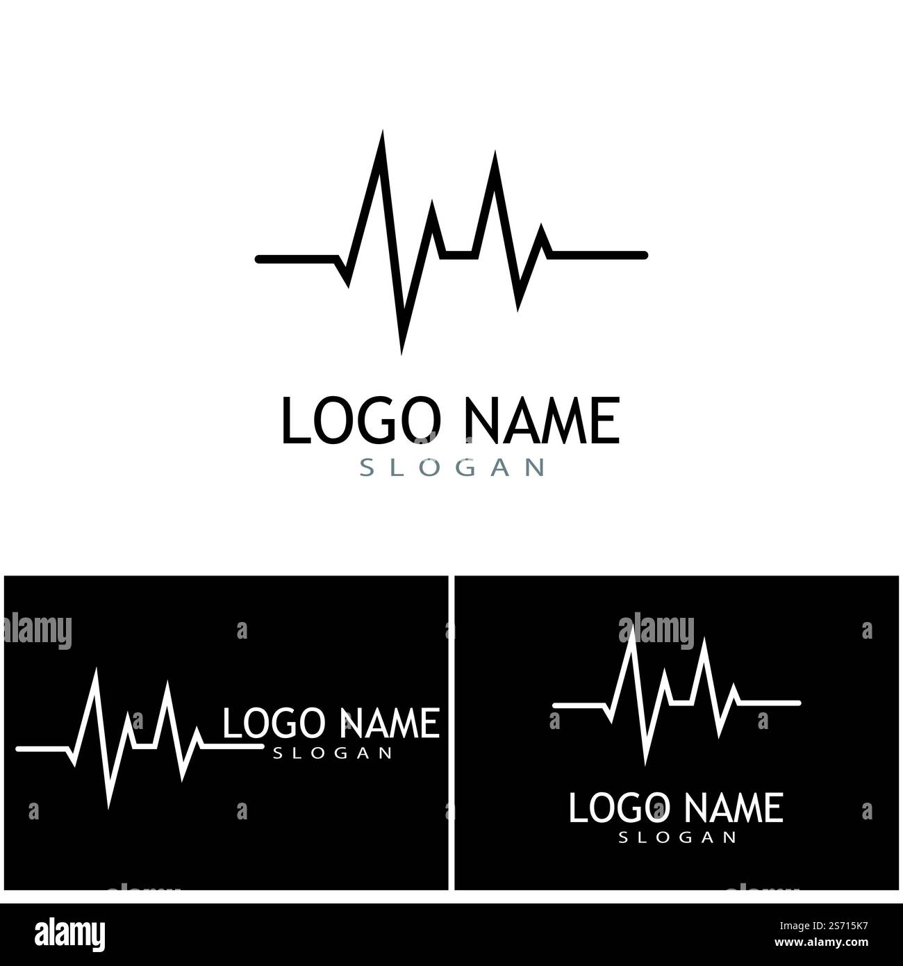 Pulse line ilustration vector template Stock Vector Image & Art - Alamy
