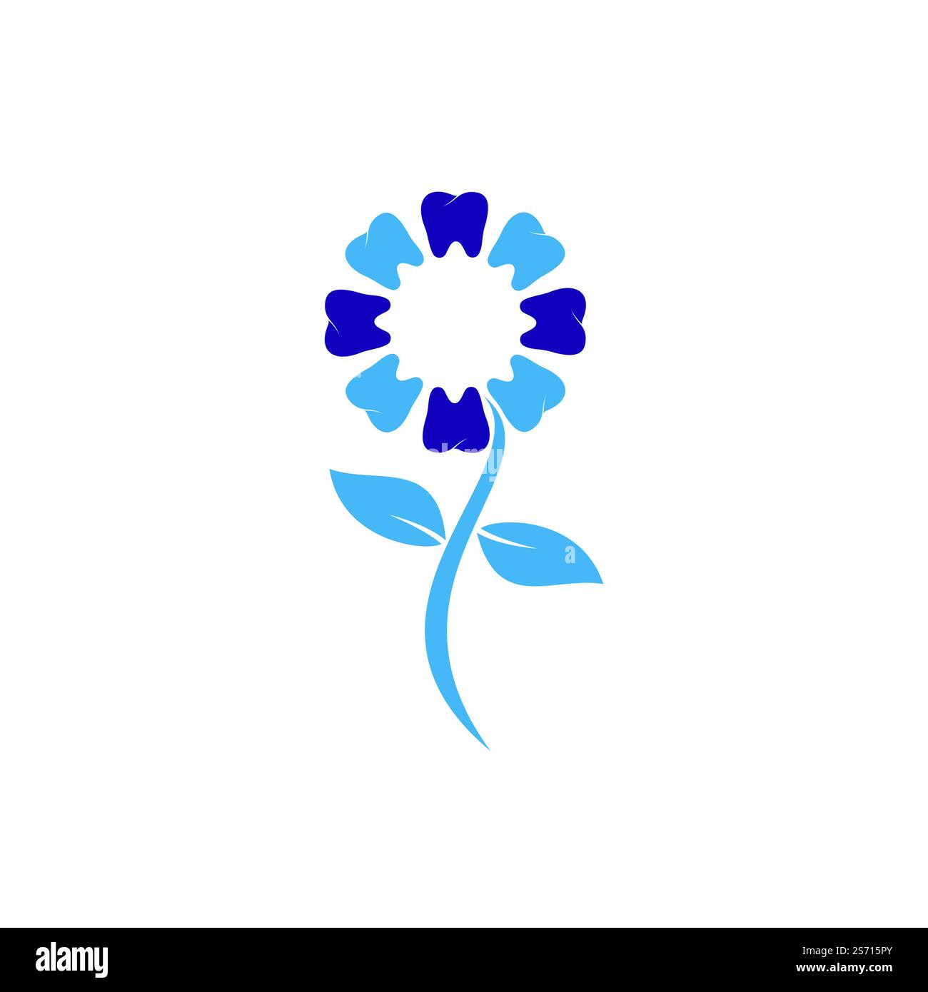 Tooth Flower circle pattern for Dental logo design. Dental care logo ...