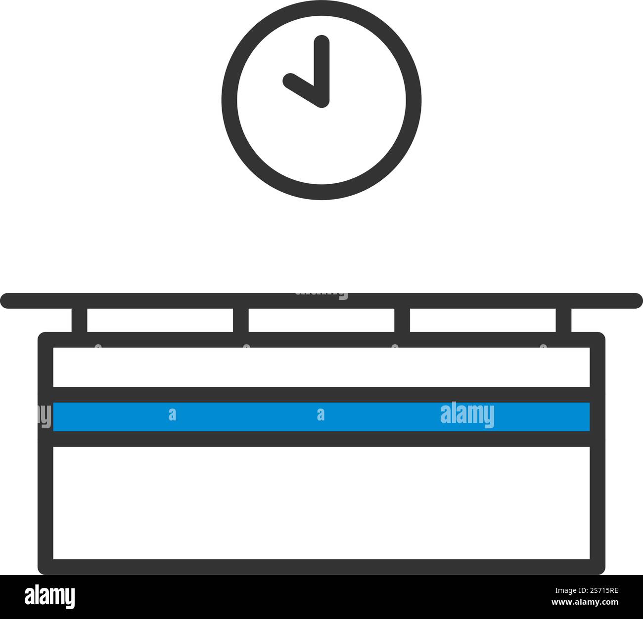 Office Reception Desk Icon. Editable Bold Outline With Color Fill ...