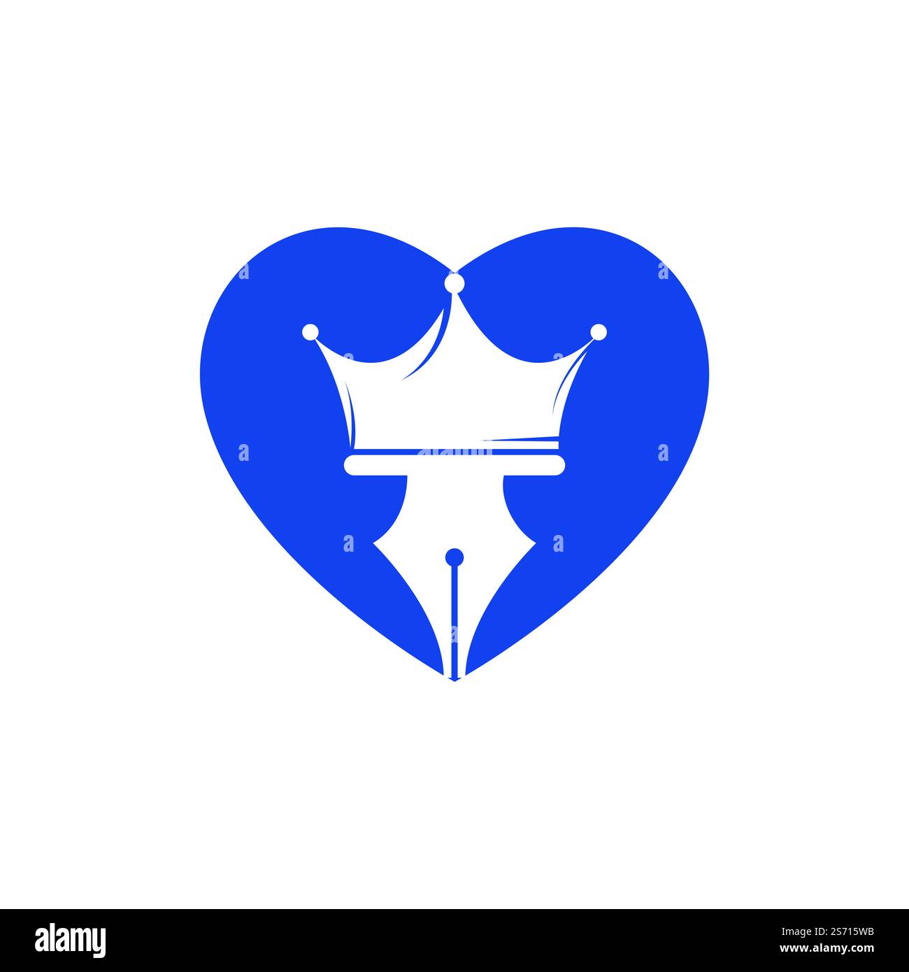 King pen vector logo design. Royal Pen crown Logo design vector ...