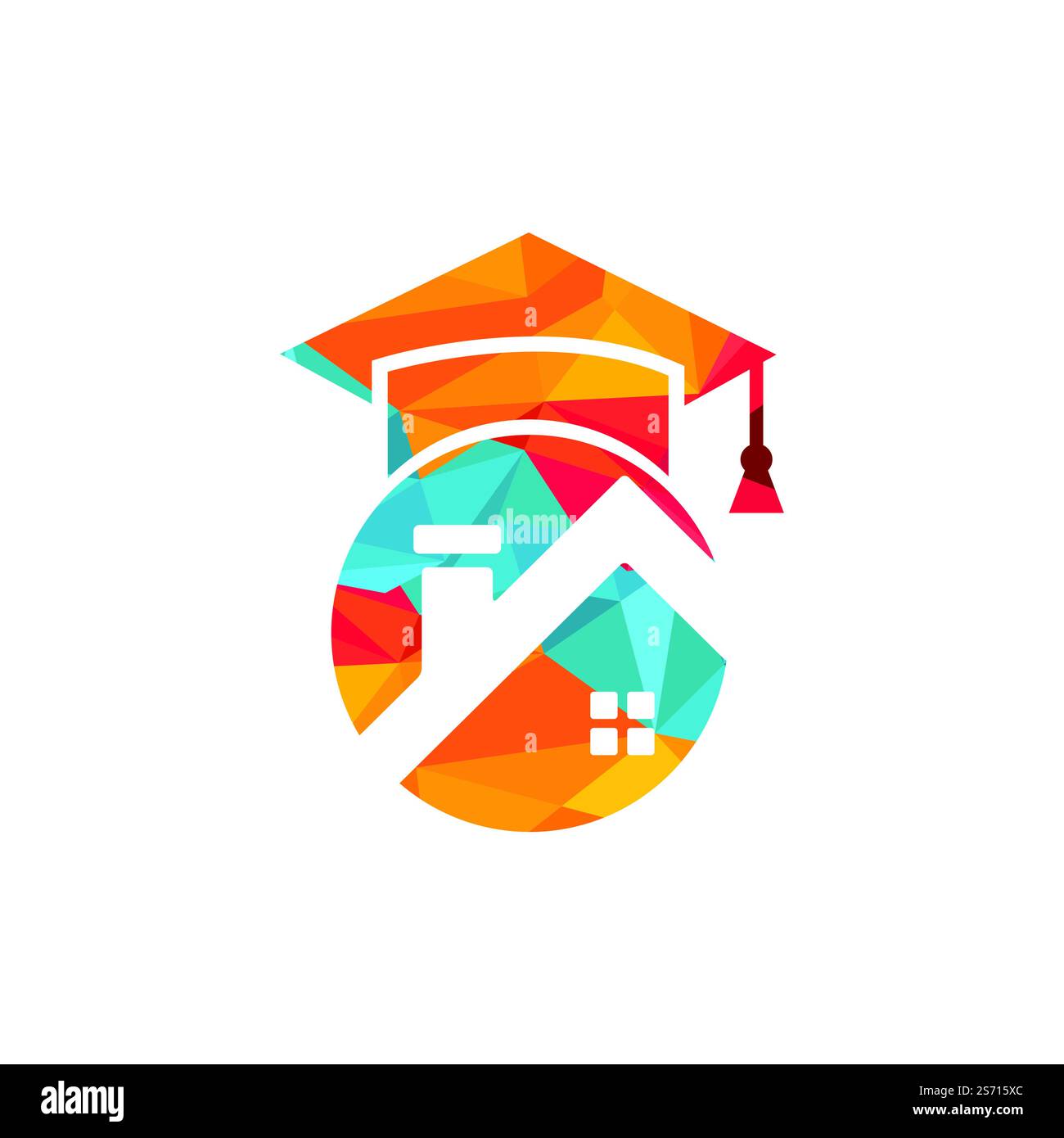 House school education logo design. Student housing logo template Stock ...